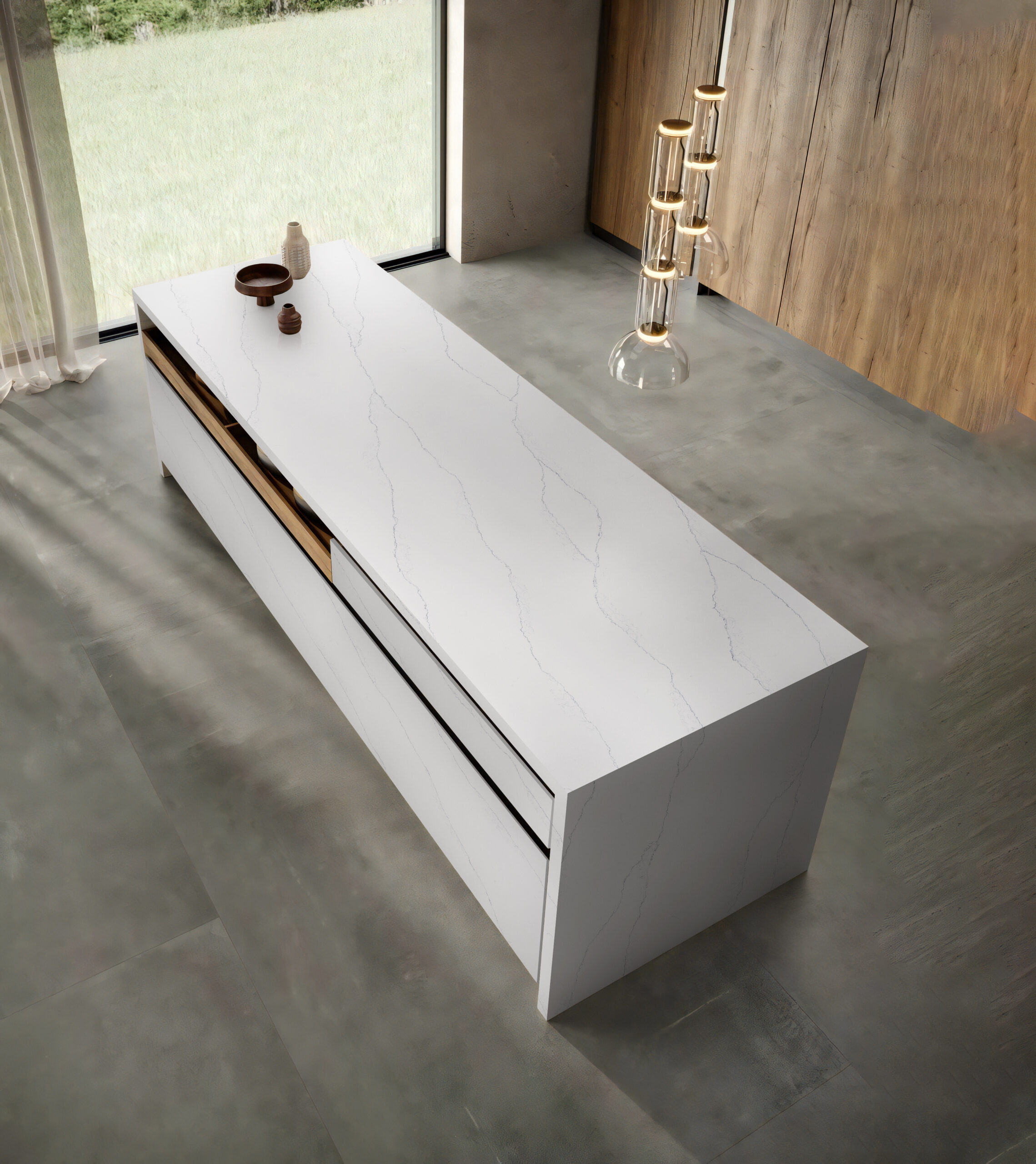 CSQ164 Prager White G – Caxstone Quartz