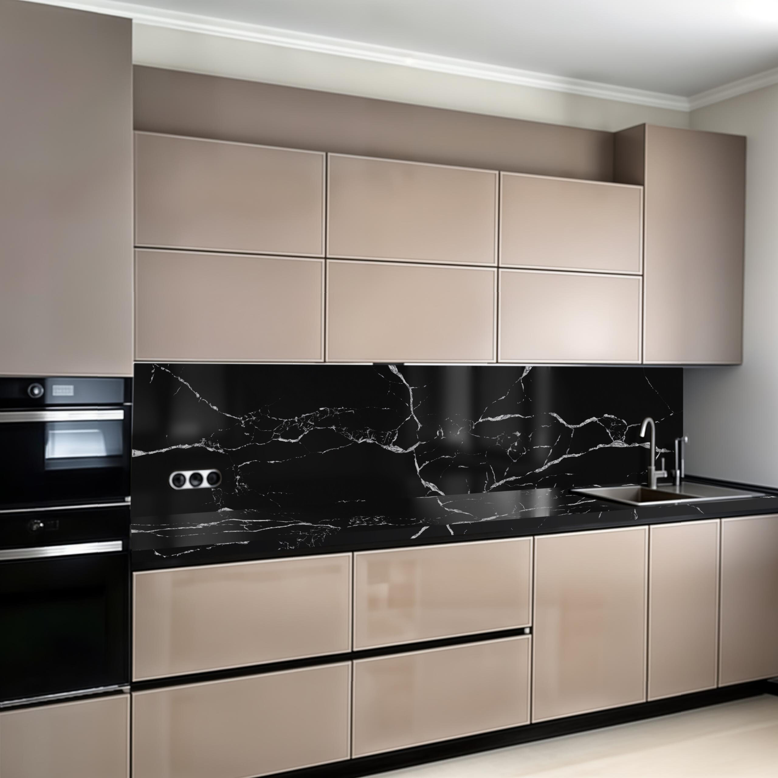 CSQ225 Calacatta Horizon Black – Caxstone Quartz