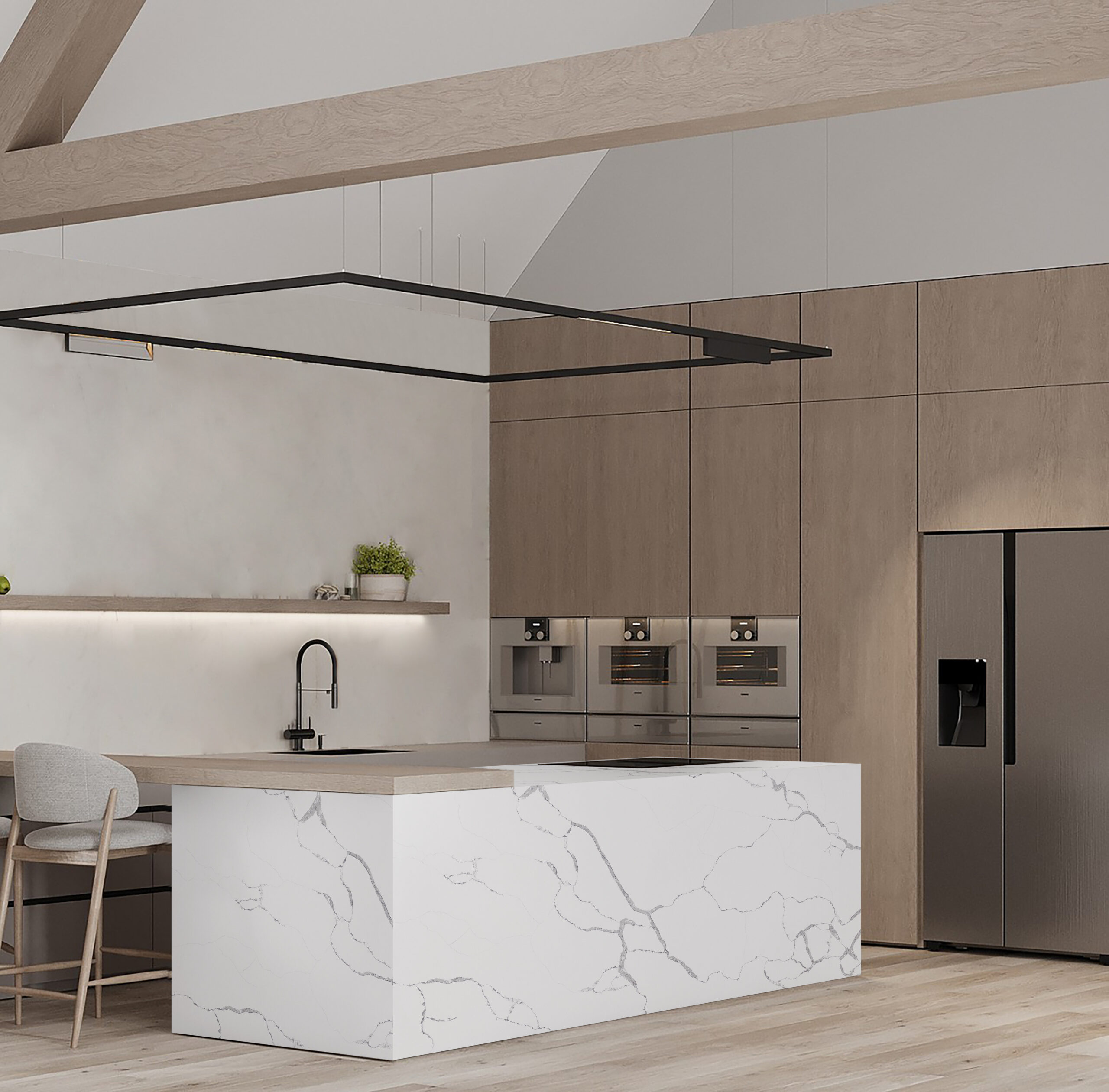 CSQ222 Statuario Classic （3500*2000mm） – Caxstone Quartz