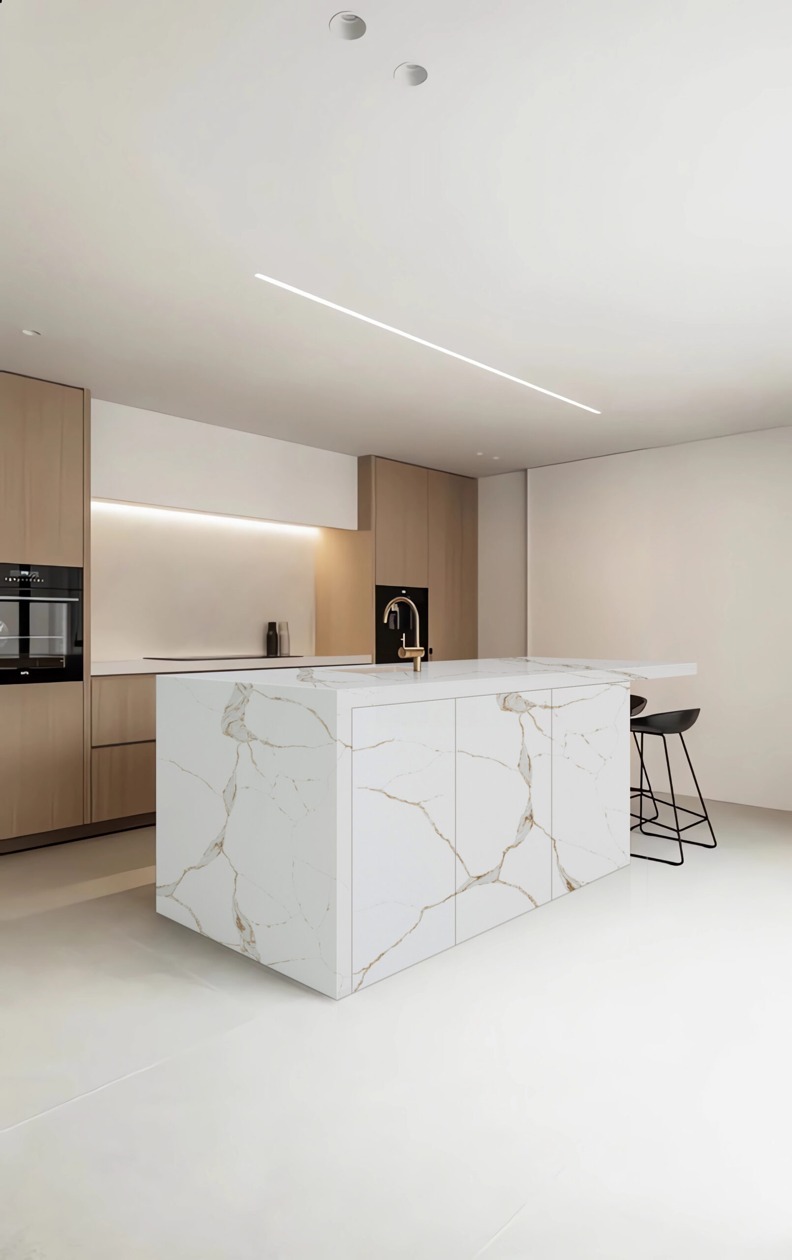 CSQ296 Statuario One Gold（3500x2000mm） – Caxstone Quartz